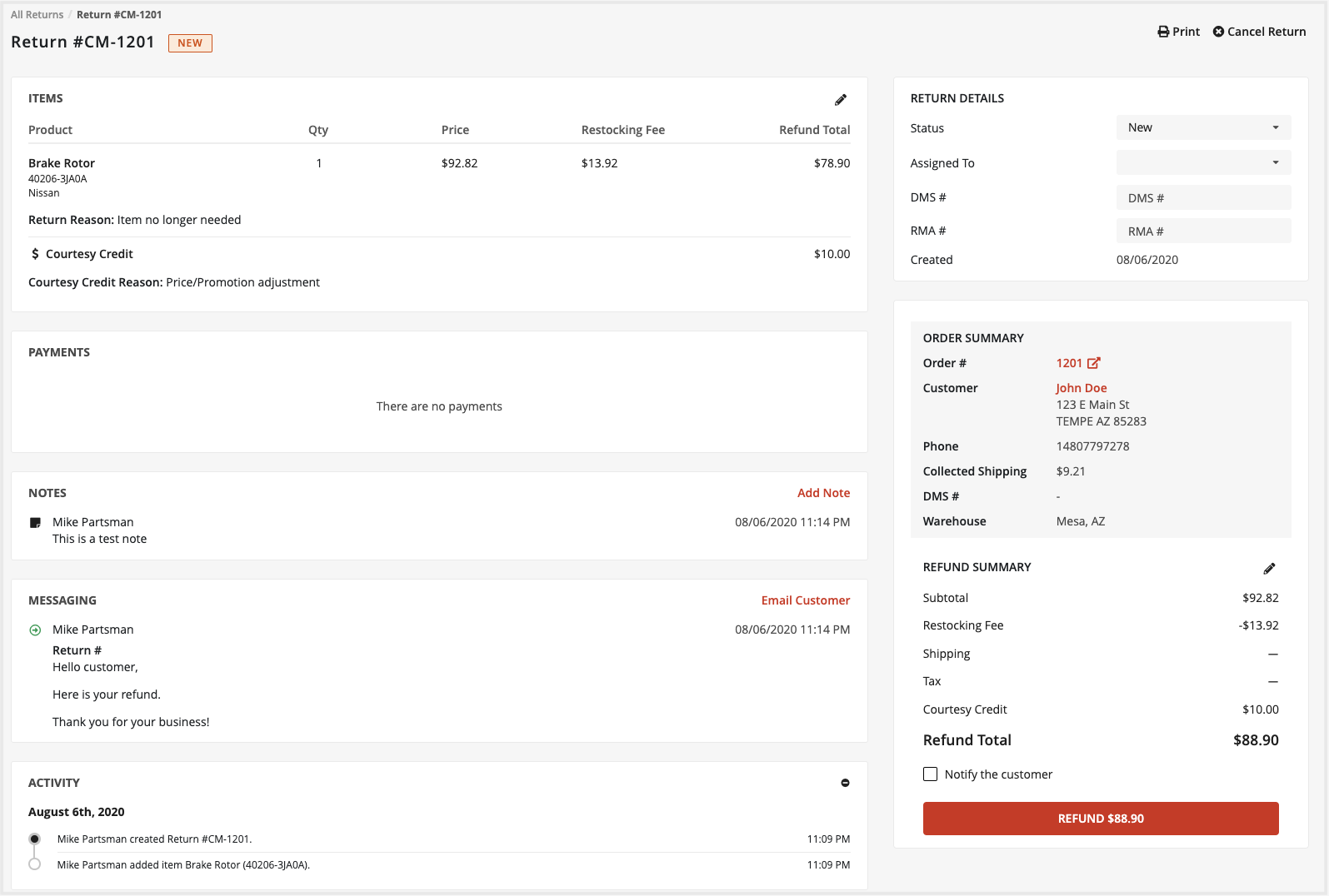 How to Process a Return or Refund
