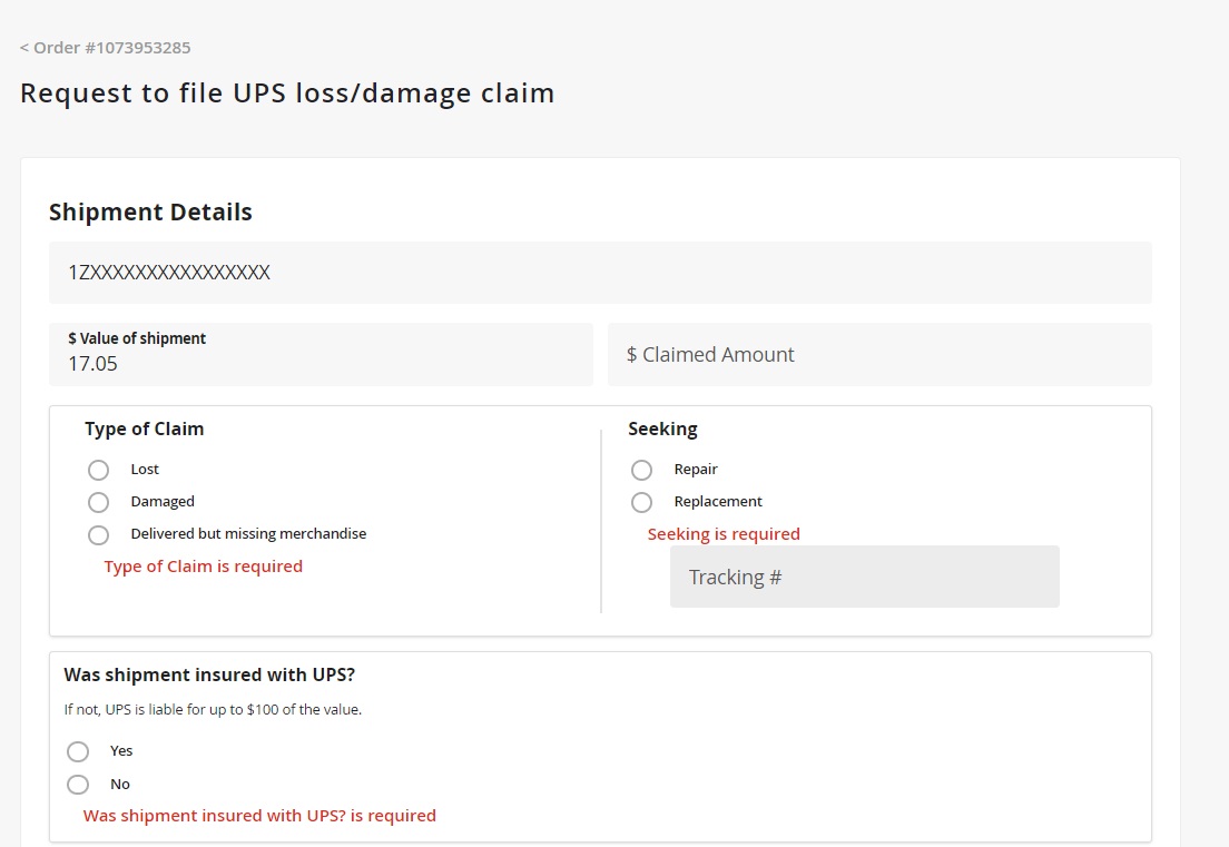 How to Create RP UPS Shipping Claims